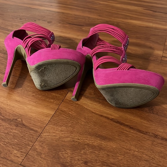 Rouge Helium | Shoes | Rouge Helium Pink Strapped High Heels | Poshmark